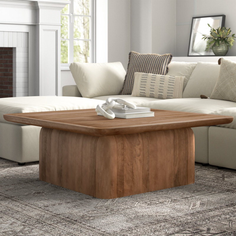 Joss & Main Bergholt Solid Wood Block Coffee Table & Reviews | Joss & Main
